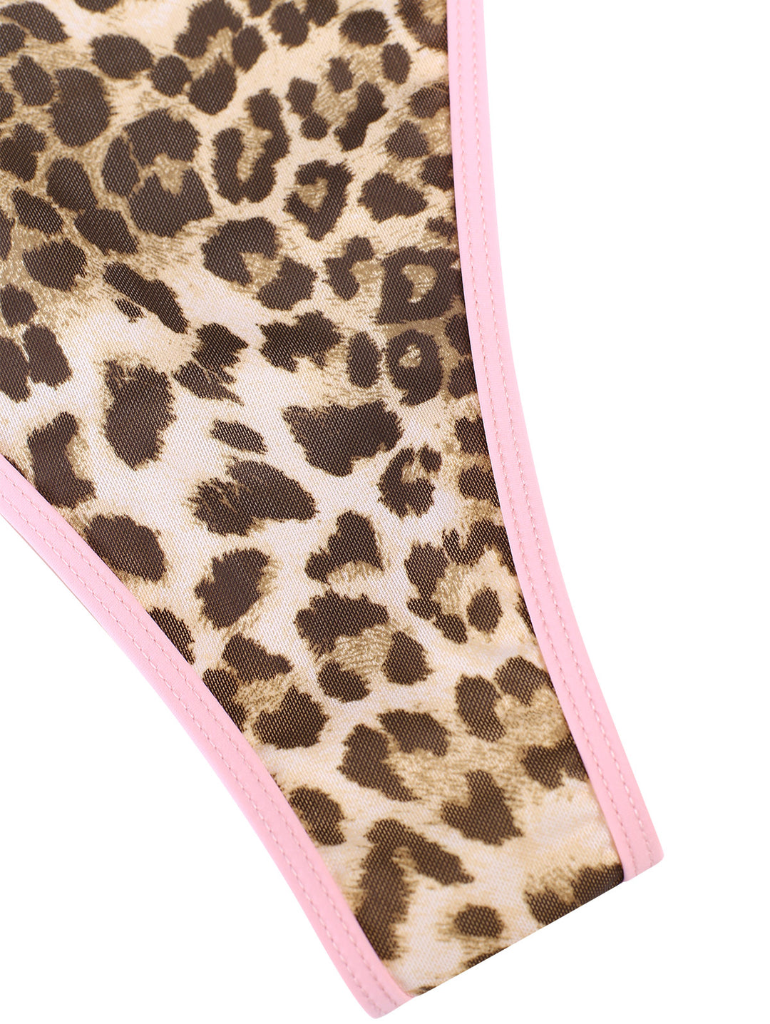Seamolly Leopard Tied Back Plunging Neck One-piece Swimsuit